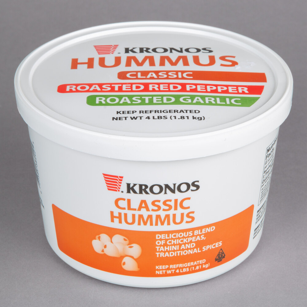 Kronos Classic Hummus in 4 lb. Tubs - Bulk 2/Case