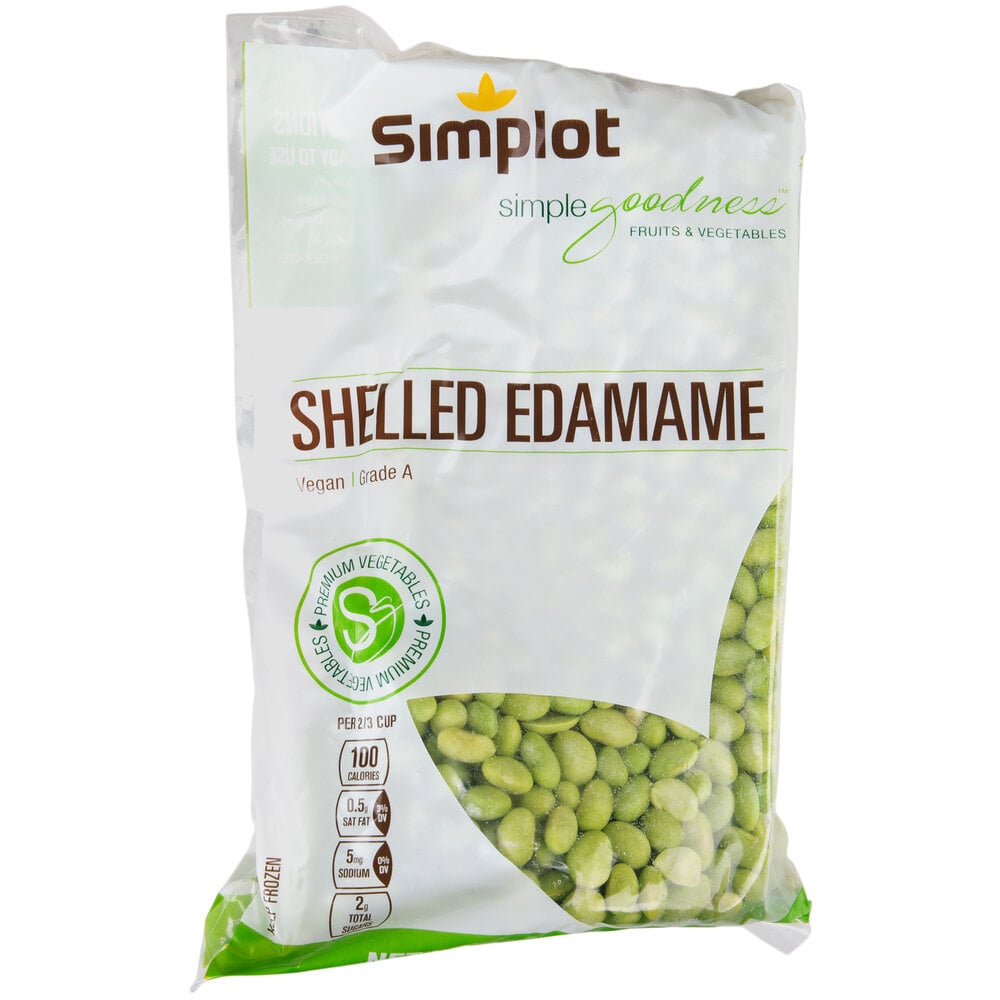 Bulk Edamame: Simplot 2.5 lb. Bag of Shelled Soy Edamame (6/Case)