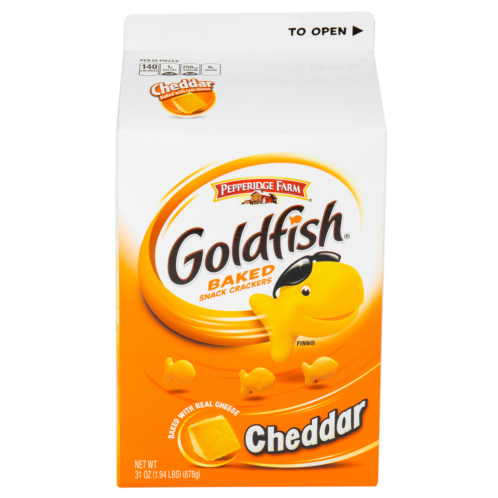 Pepperidge Farm Goldfish Cheddar Crackers (31 oz.): 6/Case