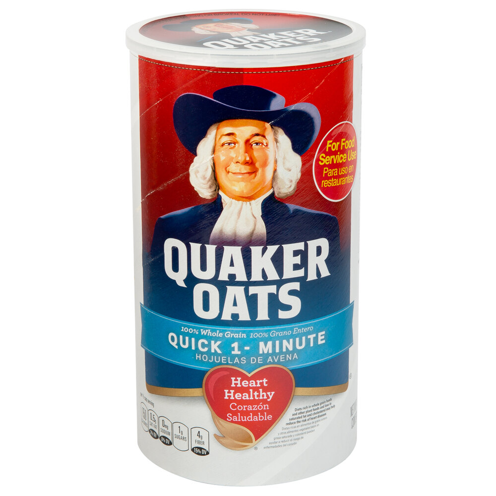 Quaker 42 oz. Quick Regular Oats - 12/Case