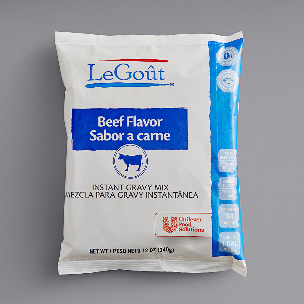 LeGout 12.16 oz. Beef Flavored Instant Gravy Mix - 8/Case