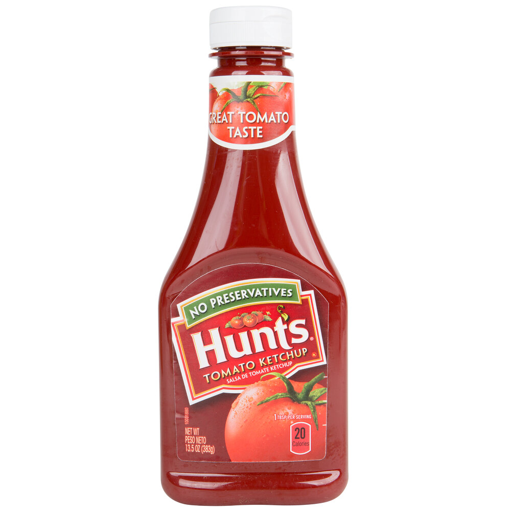 Hunts 13.5 oz. Squeeze Bottle Tomato Ketchup - 12/Case