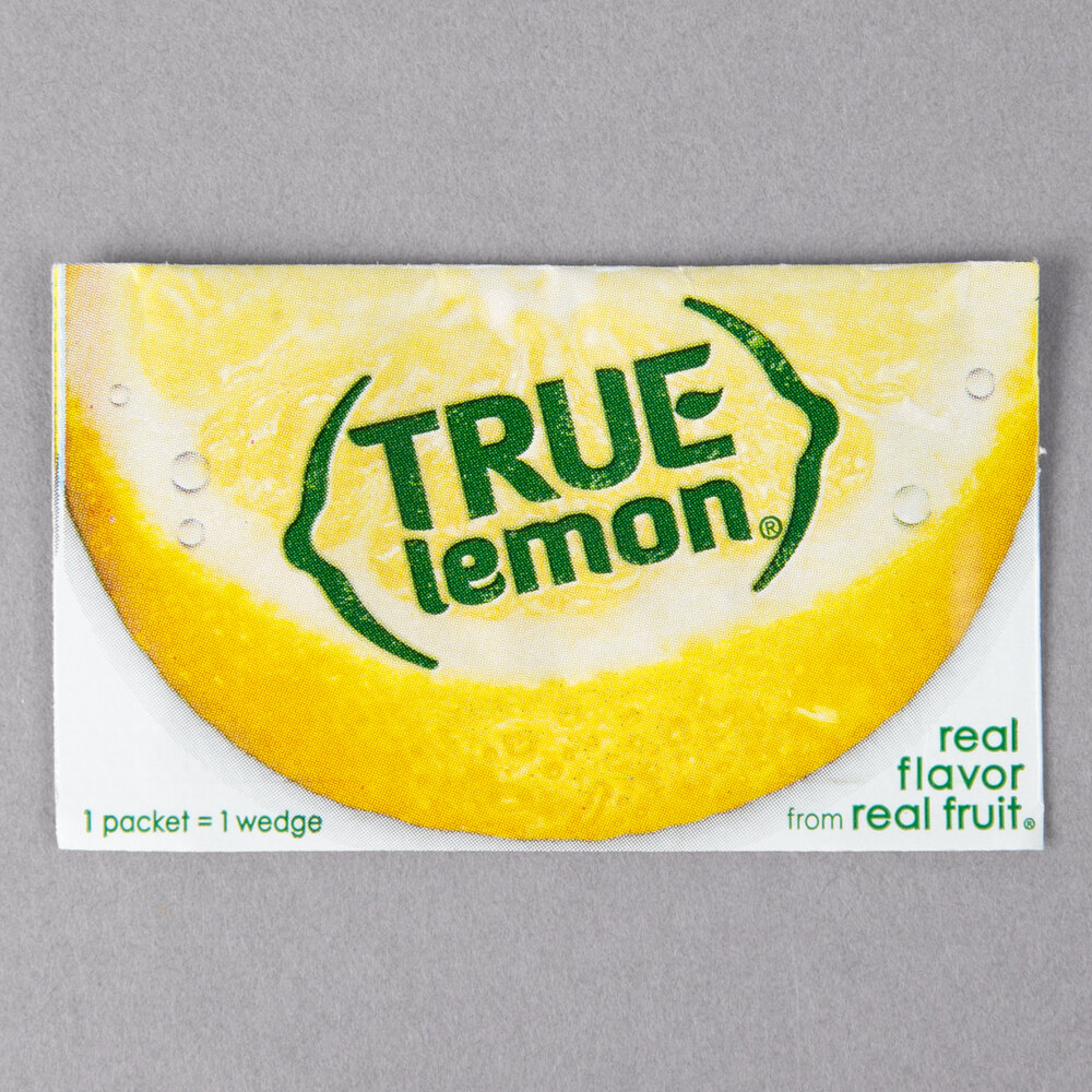 True Citrus Unsweetened Lemon Mix Portion Pack - 500/Case