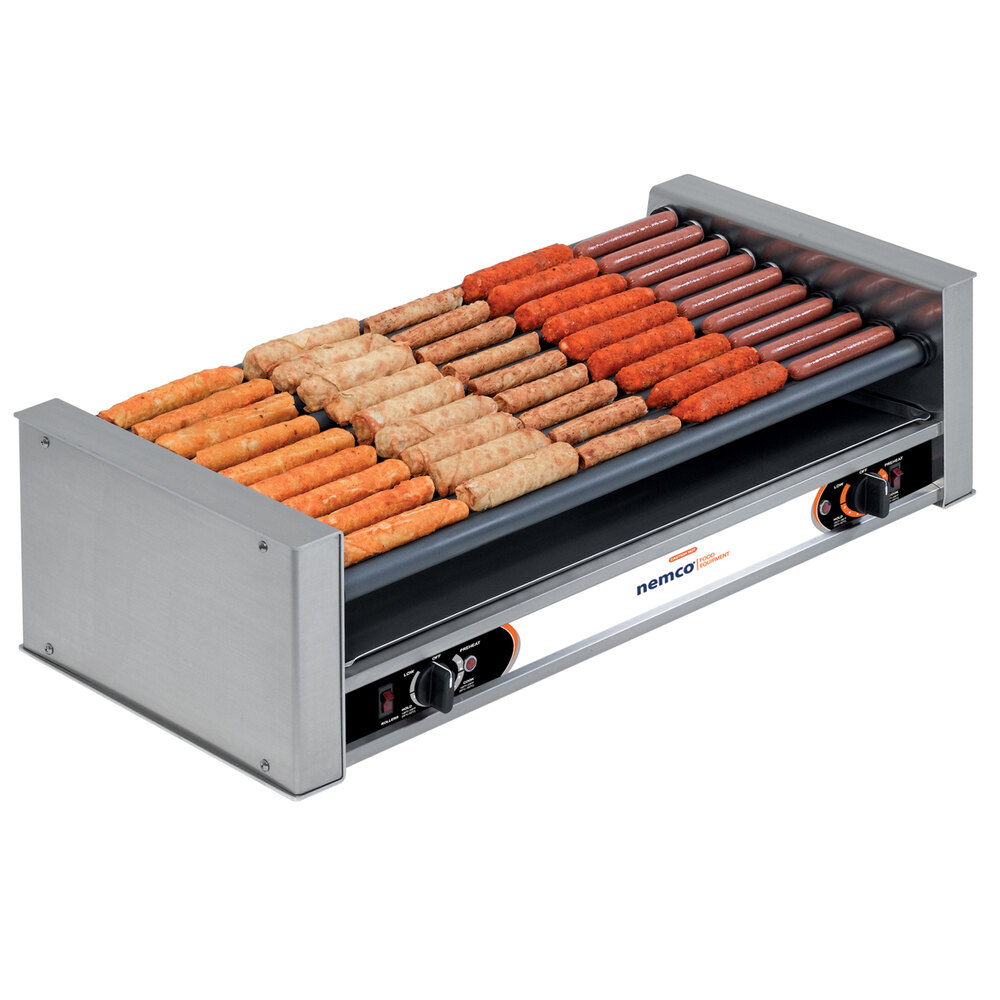 Nemco 8045SXW Wide Hot Dog Roller Grill with GripsIt Non-Stick Coating ...