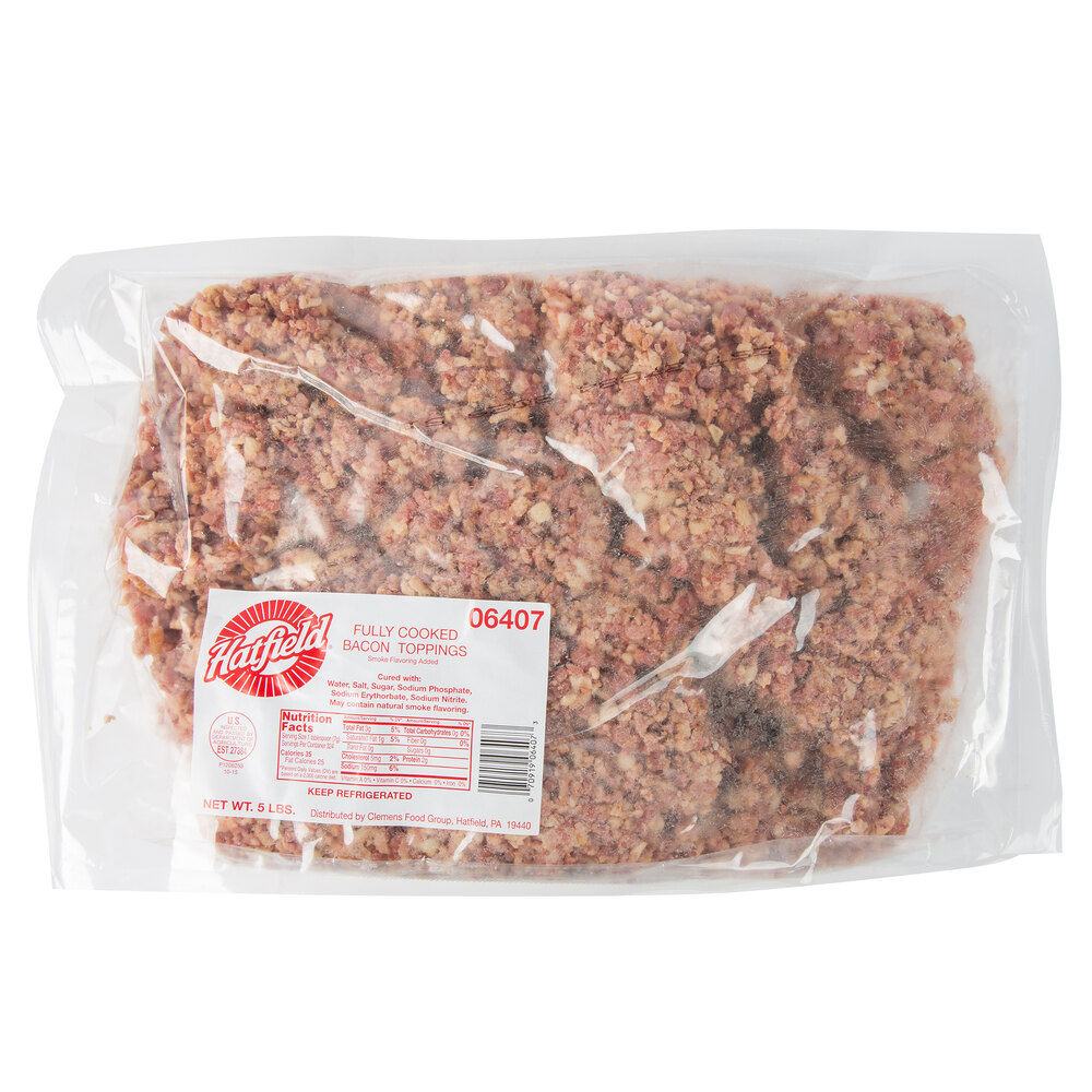 Hatfield 5 lb. Bag 3/8" Cut Bacon Topping - 2/Case