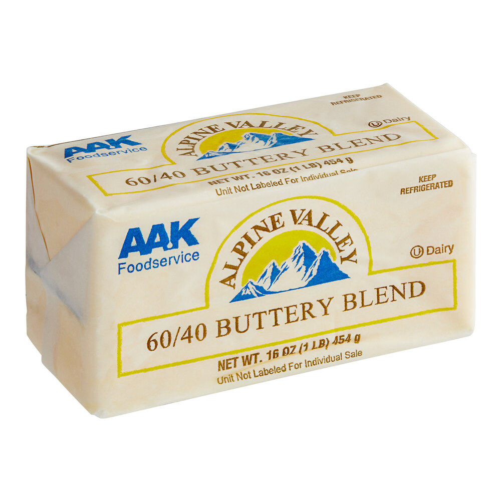Alpine Valley 1 lb. 60 / 40 Buttery Blend Solid - 30/Case