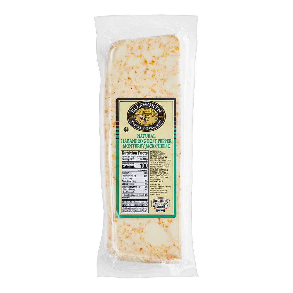 Ellsworth Cooperative Creamery Ghost Pepper Monterey Jack Cheese 5 lb ...