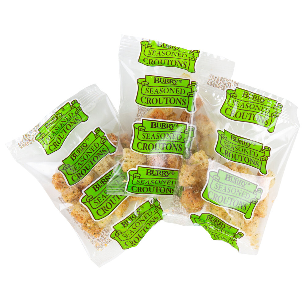 Burry Foods Individually Packaged Croutons - 250/Case