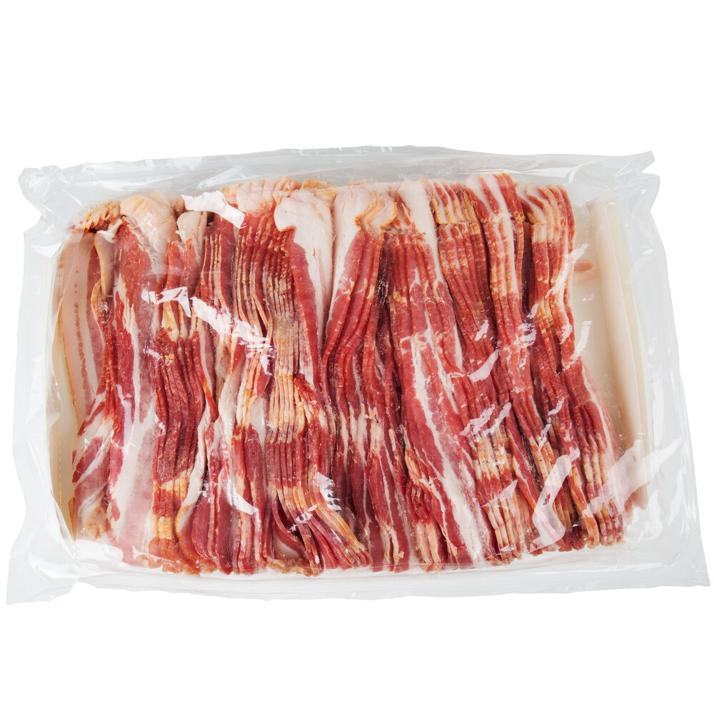 Hatfield Bacon: 15 lb. Case of Slab Sliced Bacon | WebstaurantStore