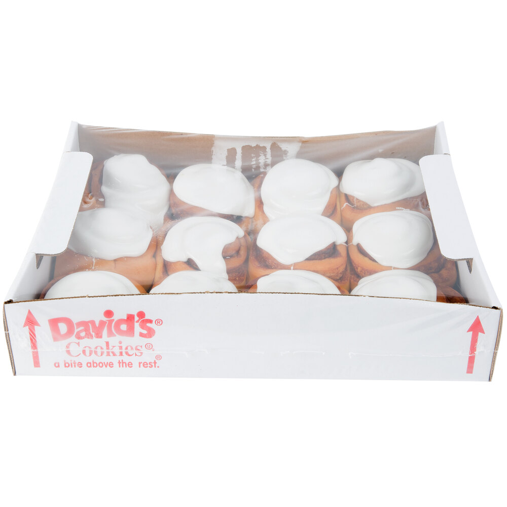 David's Cookies 6 oz. Iced Cinnamon Rolls - 24/Case