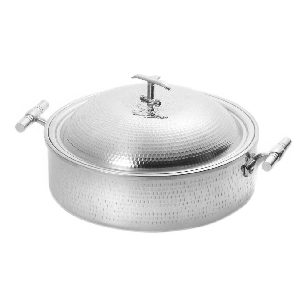 Eastern Tabletop 5904H 4 Qt. Hammered Stainless Steel Induction Pot ...