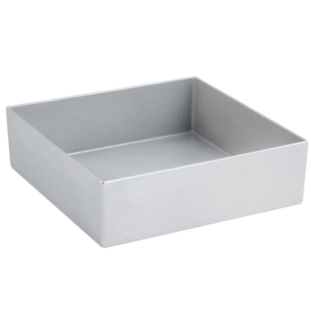 Bon Chef 5107PG 96 oz. Pewter-Glo Cast Aluminum Straight Sided Square Bowl
