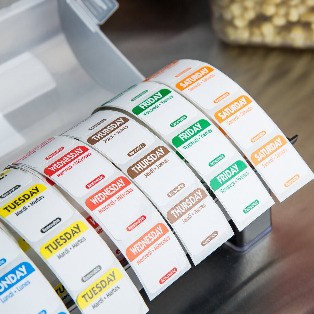 National Checking Company LL7R-1 7 Roll Day of the Week Label Dispenser