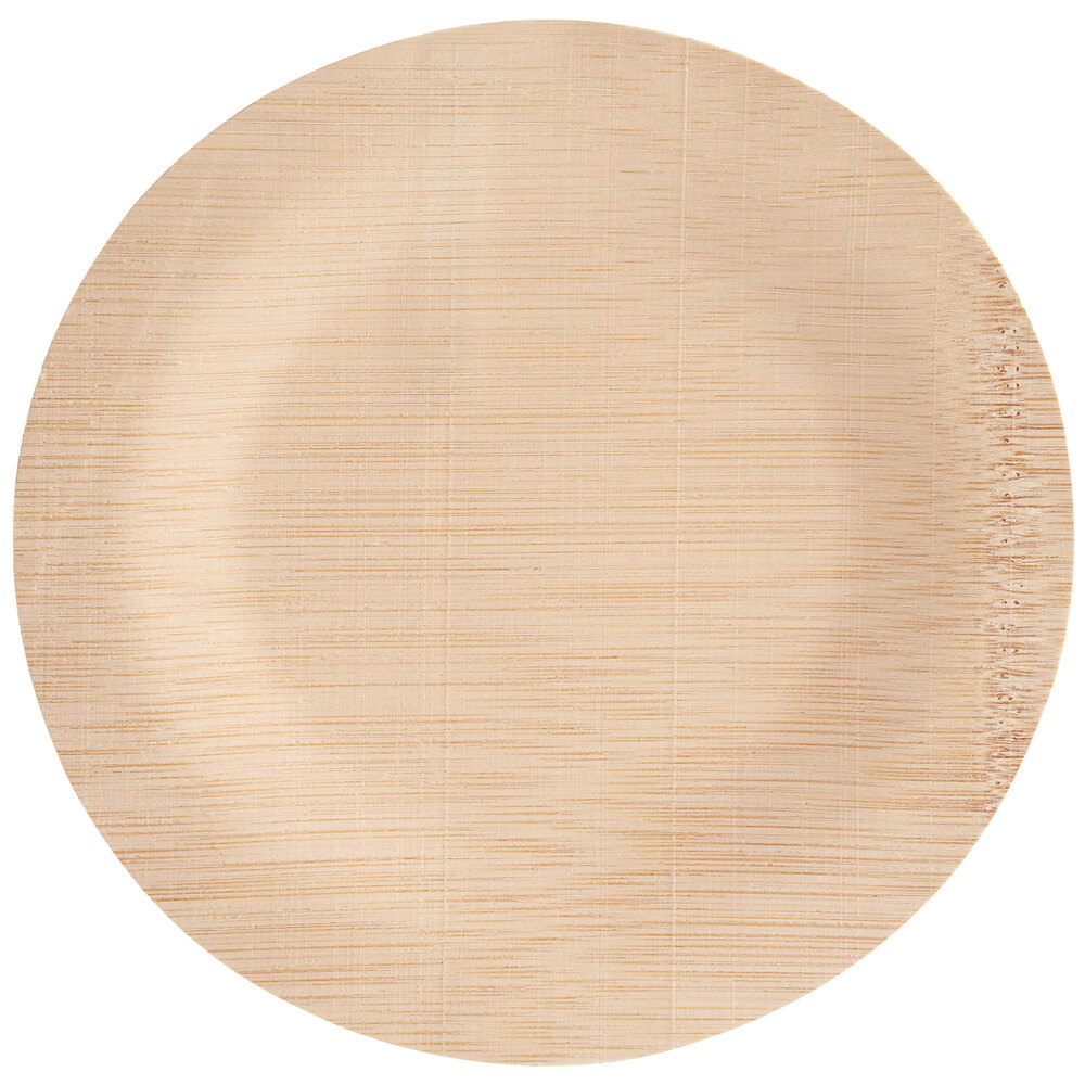 Bulk 7" Bamboo Round Plates - EcoChoice, Compostable