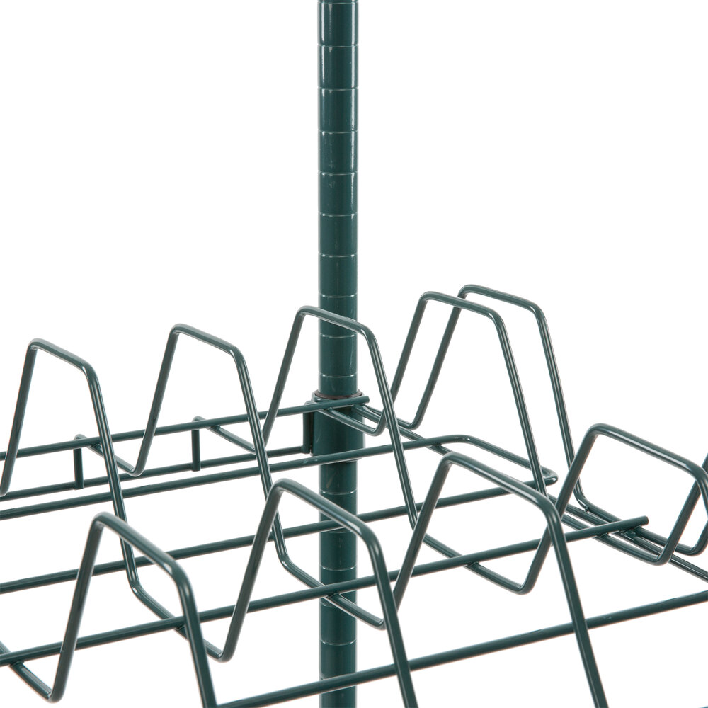 Regency 24" x 60" Green Epoxy Drying Rack 4-Shelf Kit with 64" Posts ...
