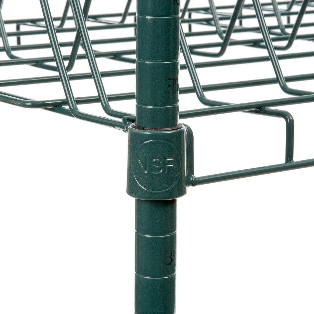 Regency 24" x 36" Green Epoxy Drying Rack 4-Shelf Kit with 74" Posts ...