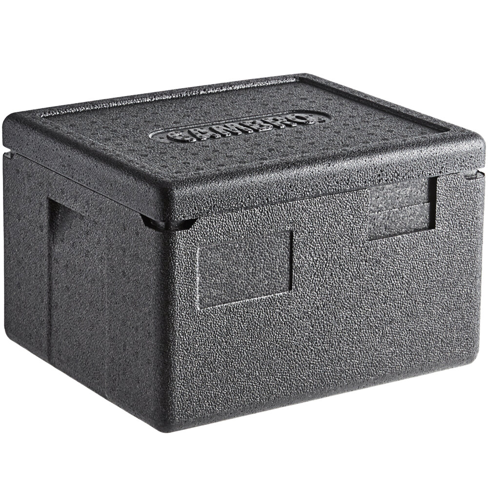 Cambro Cam GoBox® Black Half Size Top Loading EPP Insulated Food Pan ...