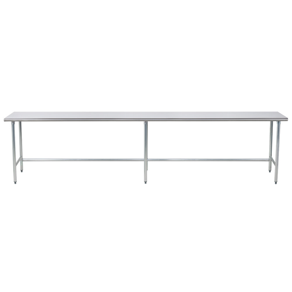 Advance Tabco TAG-3612 36" x 144" 16 Gauge Open Base Stainless Steel ...