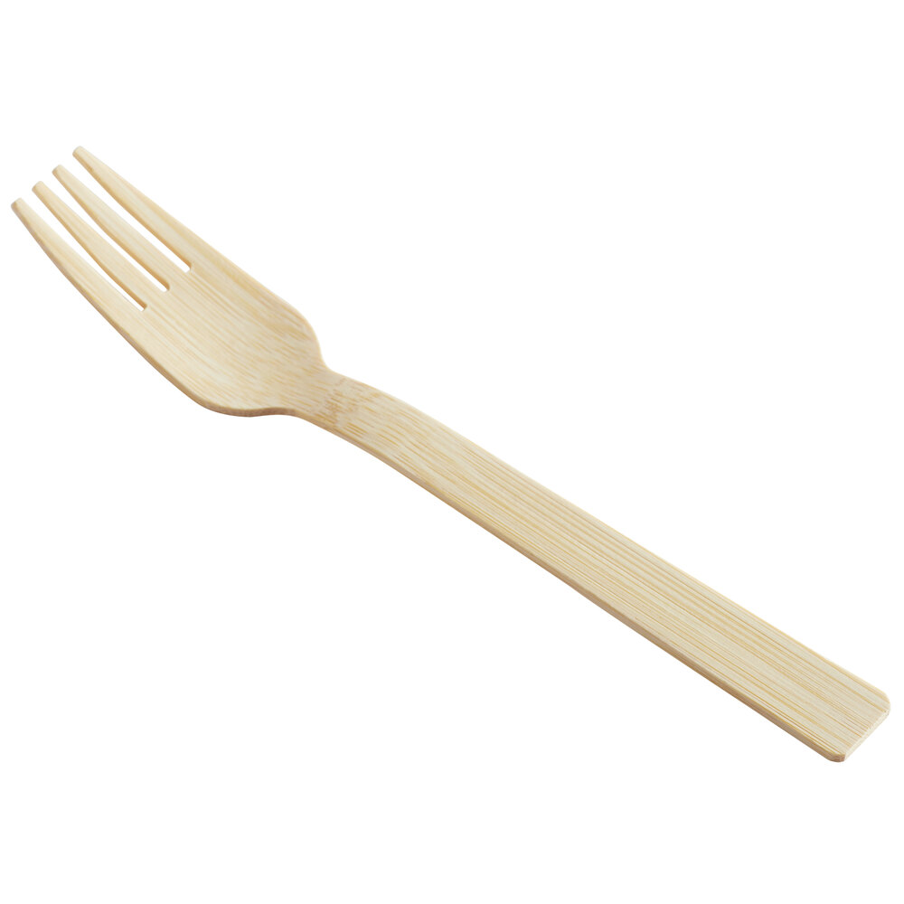 EcoChoice 6 1/2" Compostable Bamboo Fork - 25/Pack