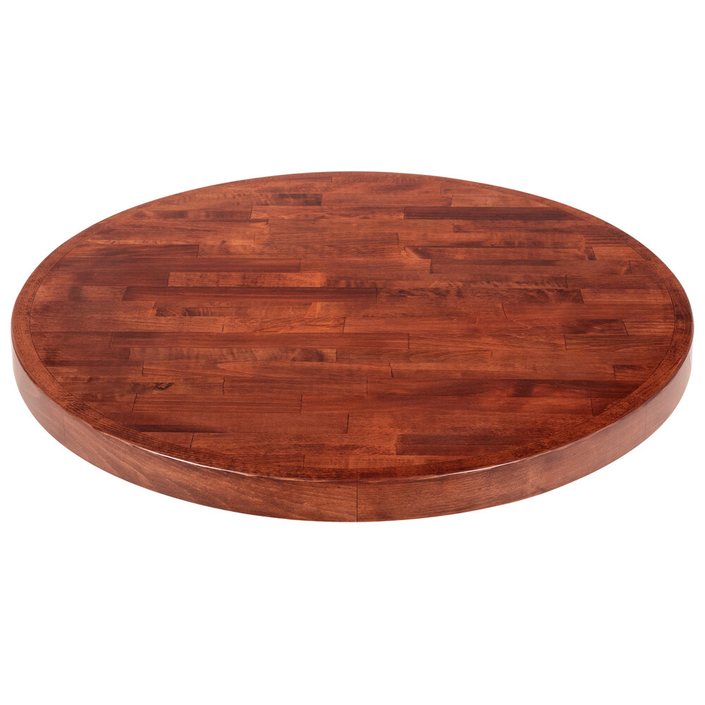 Lancaster Table & Seating 30" Round Recycled Wood Butcher Block Table ...