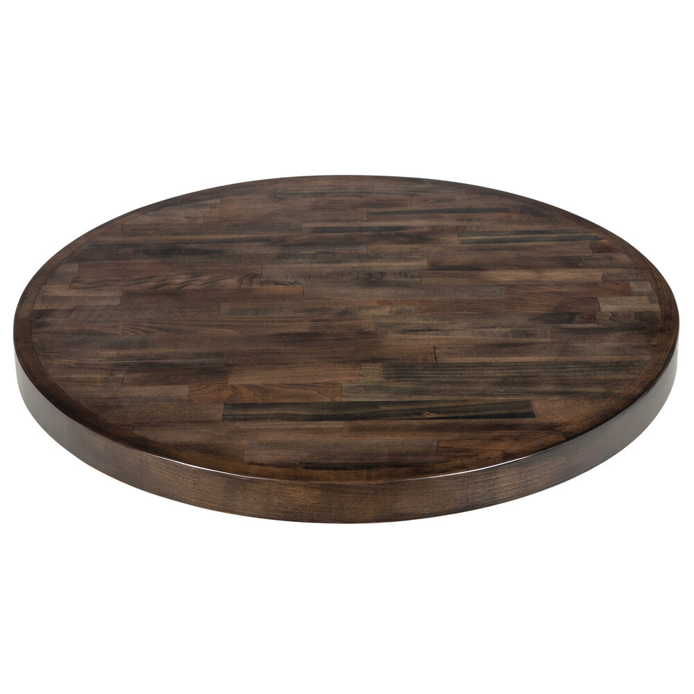 Lancaster Table & Seating 30" Round Recycled Wood Butcher Block Table ...