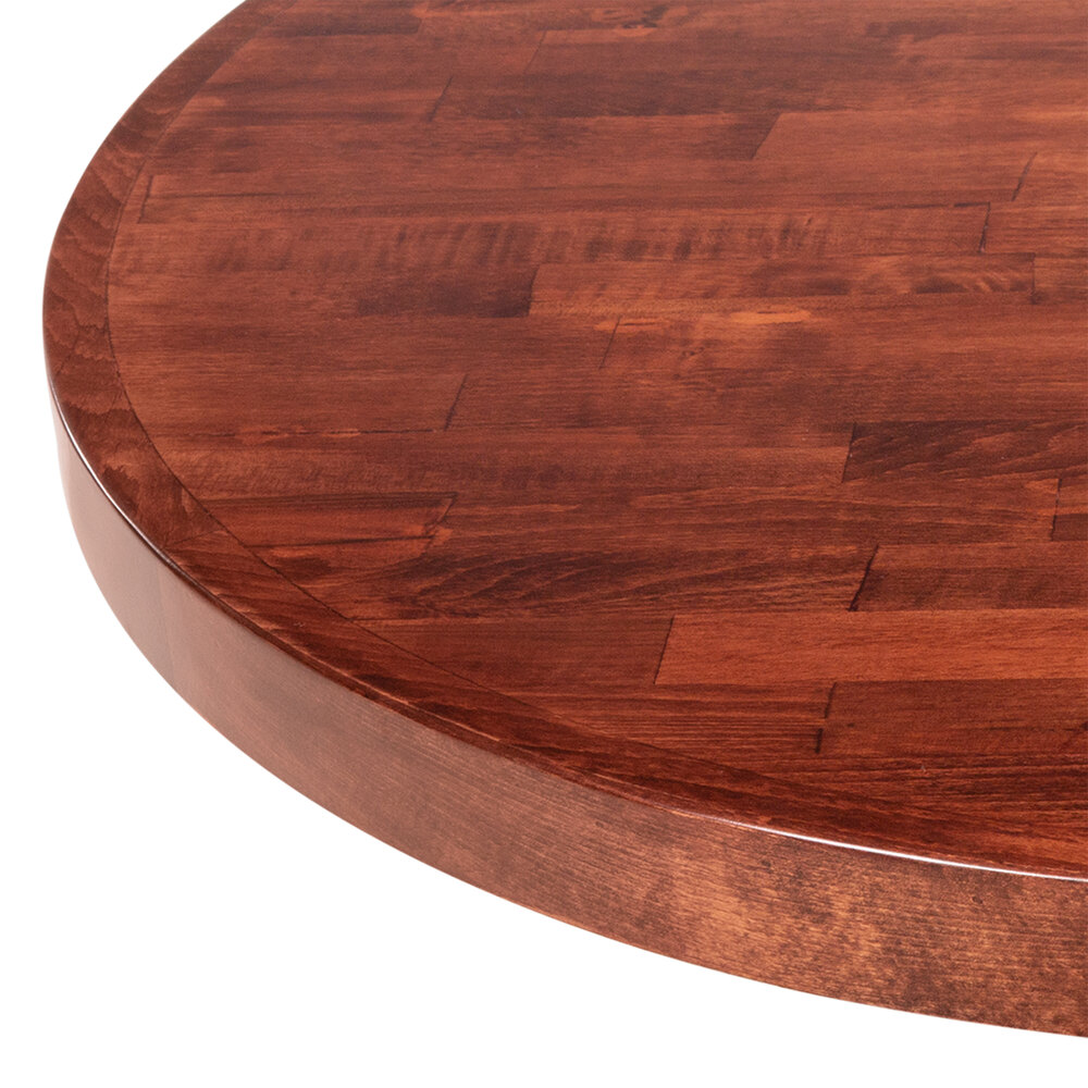 Lancaster Table & Seating 36" Round Recycled Wood Butcher Block Table ...