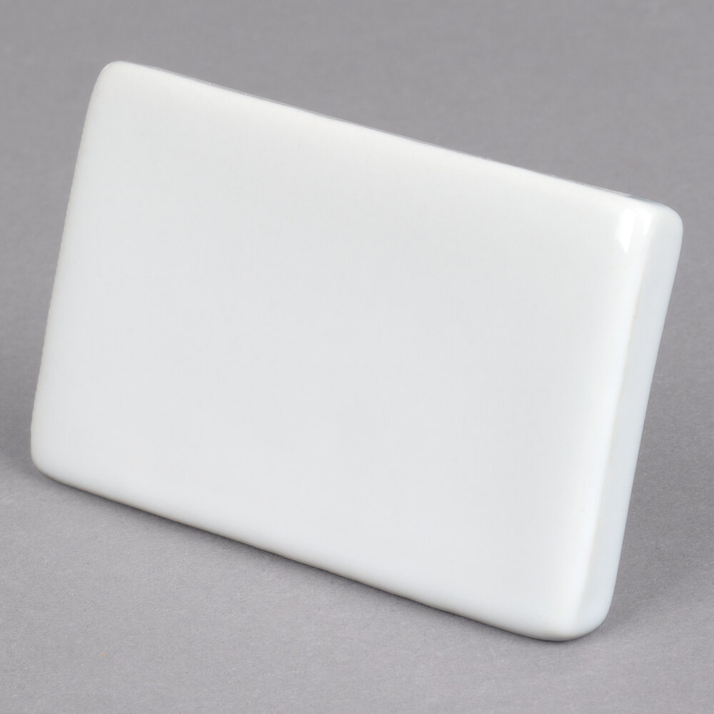 American Metalcraft CMP425 3 3/4" x 2 1/2" Rectangular Ceramic Card Sign