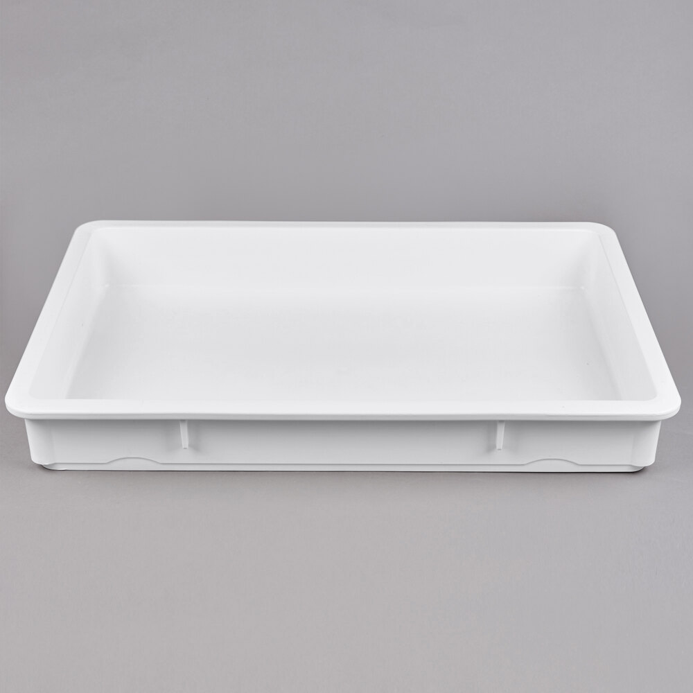 Cambro DB18263P148 18" x 26" x 3" White Polypropylene Pizza Dough ...