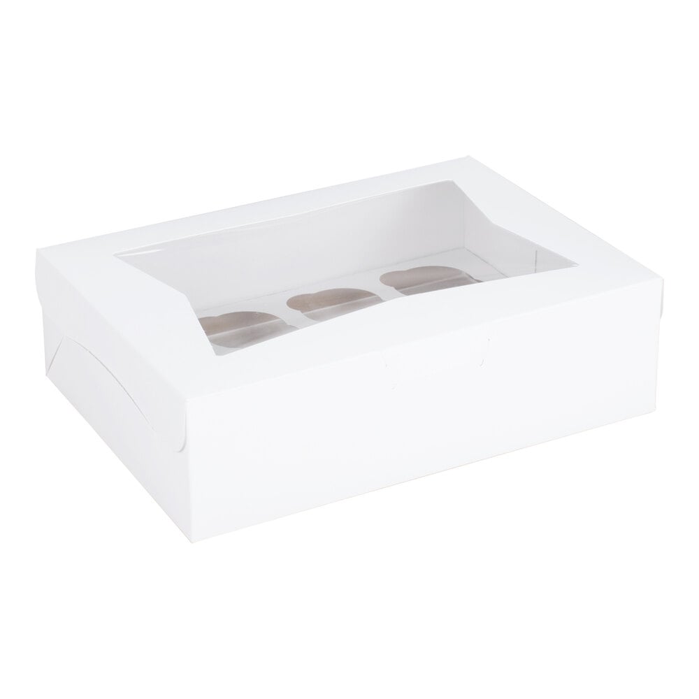 Cupcake / Muffin Box with 12 Slot Insert - 10/Pack