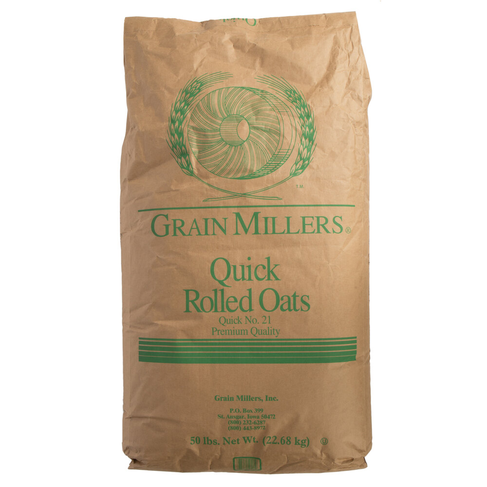 Bulk Quick Rolled Oats (50 lb. Bag) - WebstaurantStore