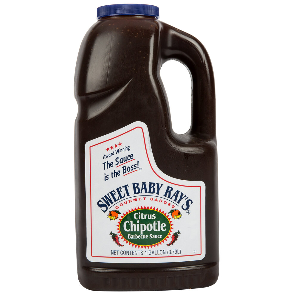 Sweet Baby Ray's 1 Gallon Citrus Chipotle BBQ Sauce - 4/Case