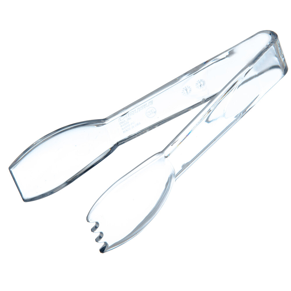 Carlisle 400607 Carly 6" Clear Polycarbonate Salad Tongs