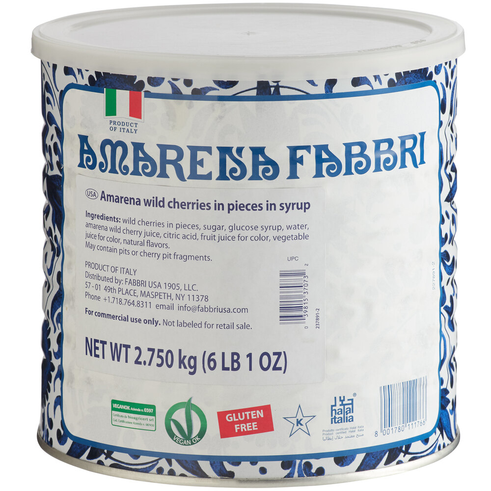Fabbri Amarena Cherry Pieces in Syrup 6 lb. (2.75 kg)