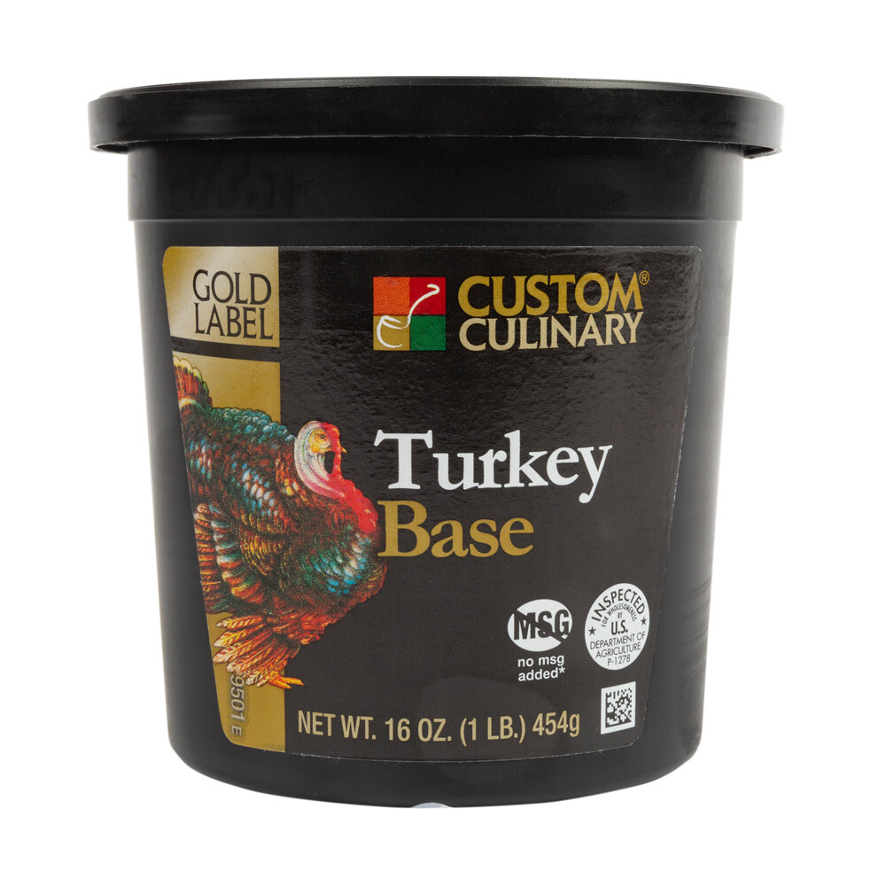 Custom Culinary Bulk Turkey Base Paste - 6/Case (1 lb. Containers)