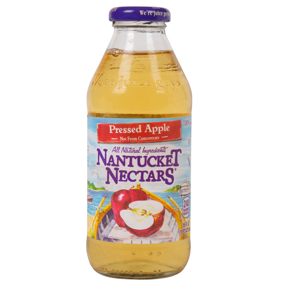 Nantucket Nectars 16 fl. oz. Pressed Apple Juice - 12/Case