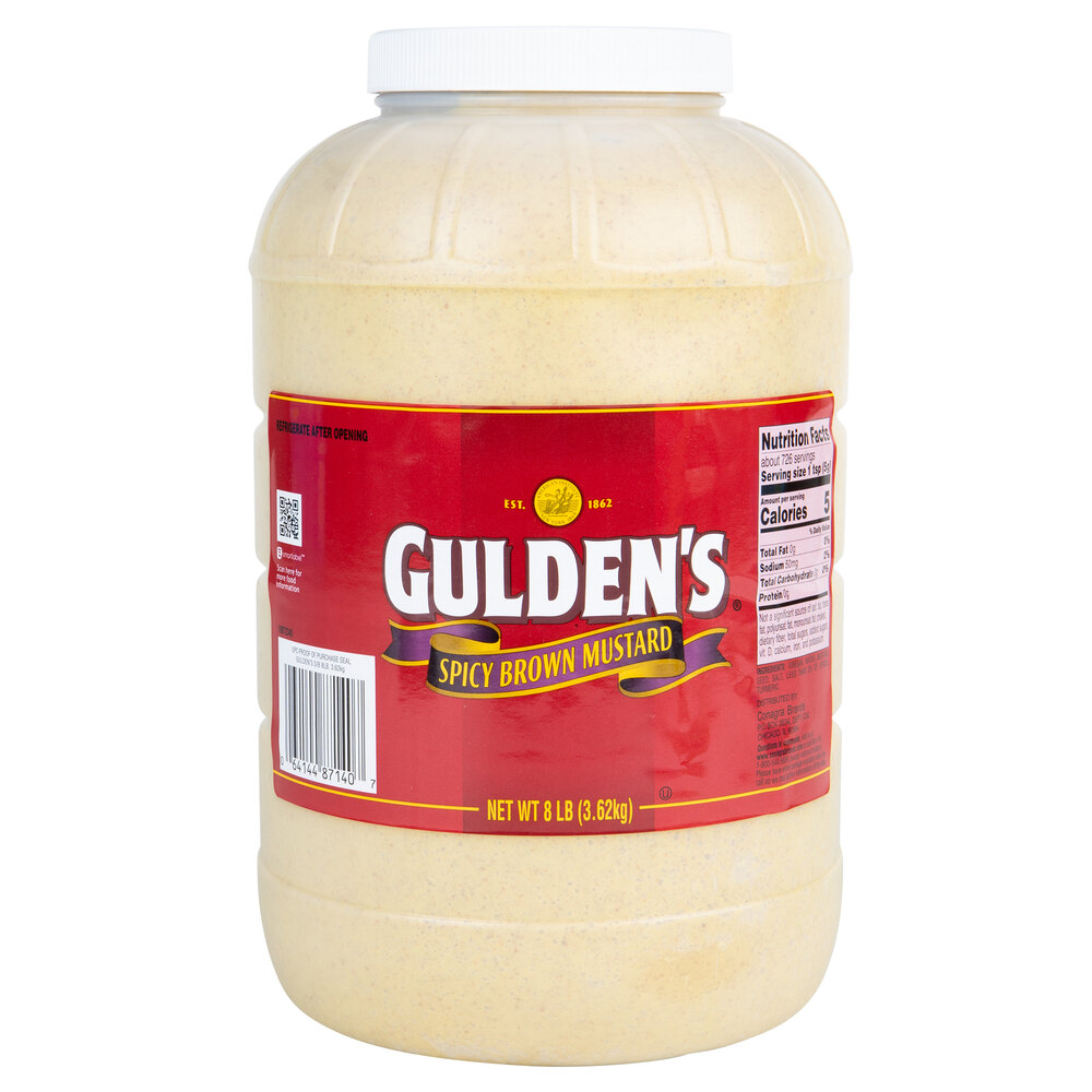 Gulden's Spicy Brown Mustard - 1 Gallon Container