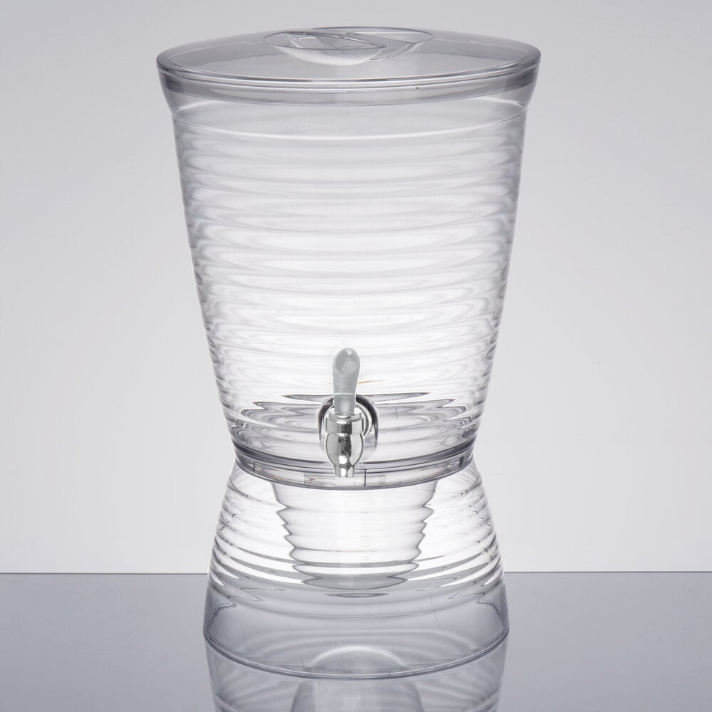 Choice 2.5 Gallon Acrylic Beverage Dispenser with Ice Chamber