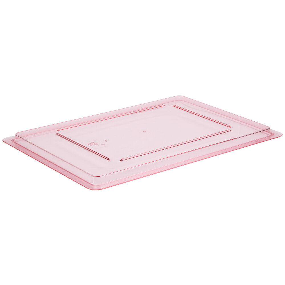 Cambro 1826CCW467 Camwear® 26" x 18" Red Flat Lid for Food Storage Box