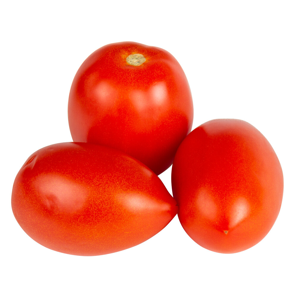 Fresh Plum Tomatoes (Bulk 25 lb. Case)