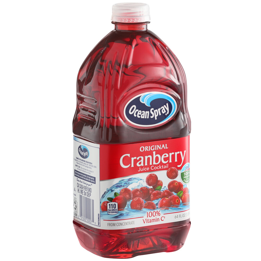 Ocean Spray Cranberry Juice Cocktail in 64 oz. Bottles - 8/Case