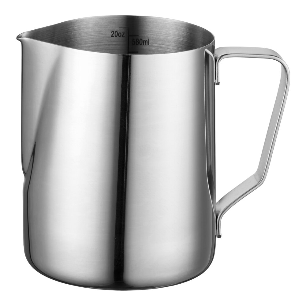 Choice 20 oz. Polished Stainless Steel Frothing Pitcher