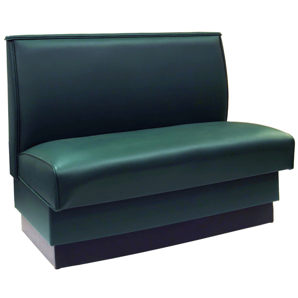 American Tables & Seating 45 1/2" Long Forest Green Plain Single Back ...