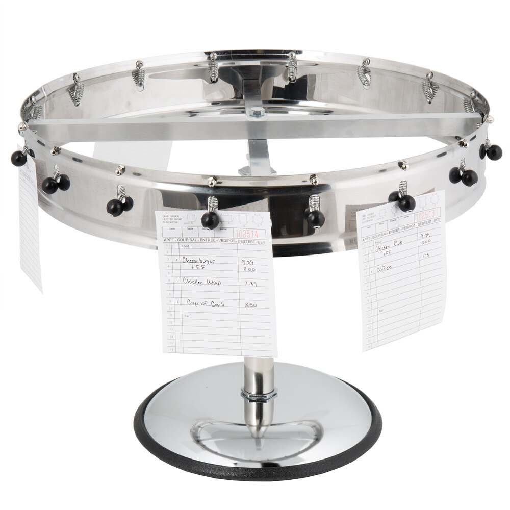 Choice Stainless Steel Order Wheel / Ticket Holder - 16 Clips with ...