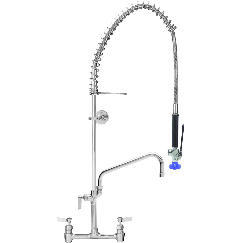 Fisher 48887 Backsplash Mounted Pre-Rinse Faucet with Wall Bracket and ...