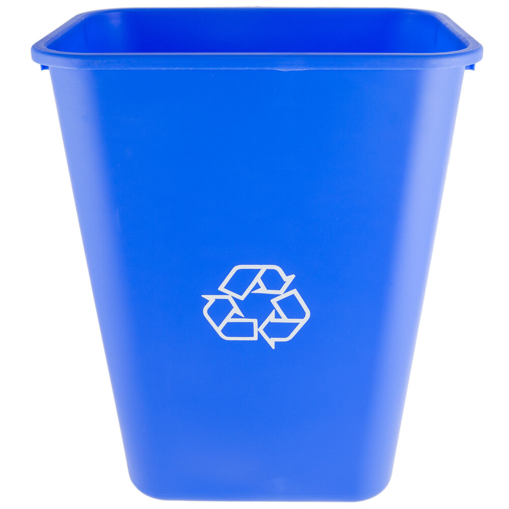 Continental 4114-1 41.25 Qt. / 10 Gallon Blue Rectangular Recycling ...
