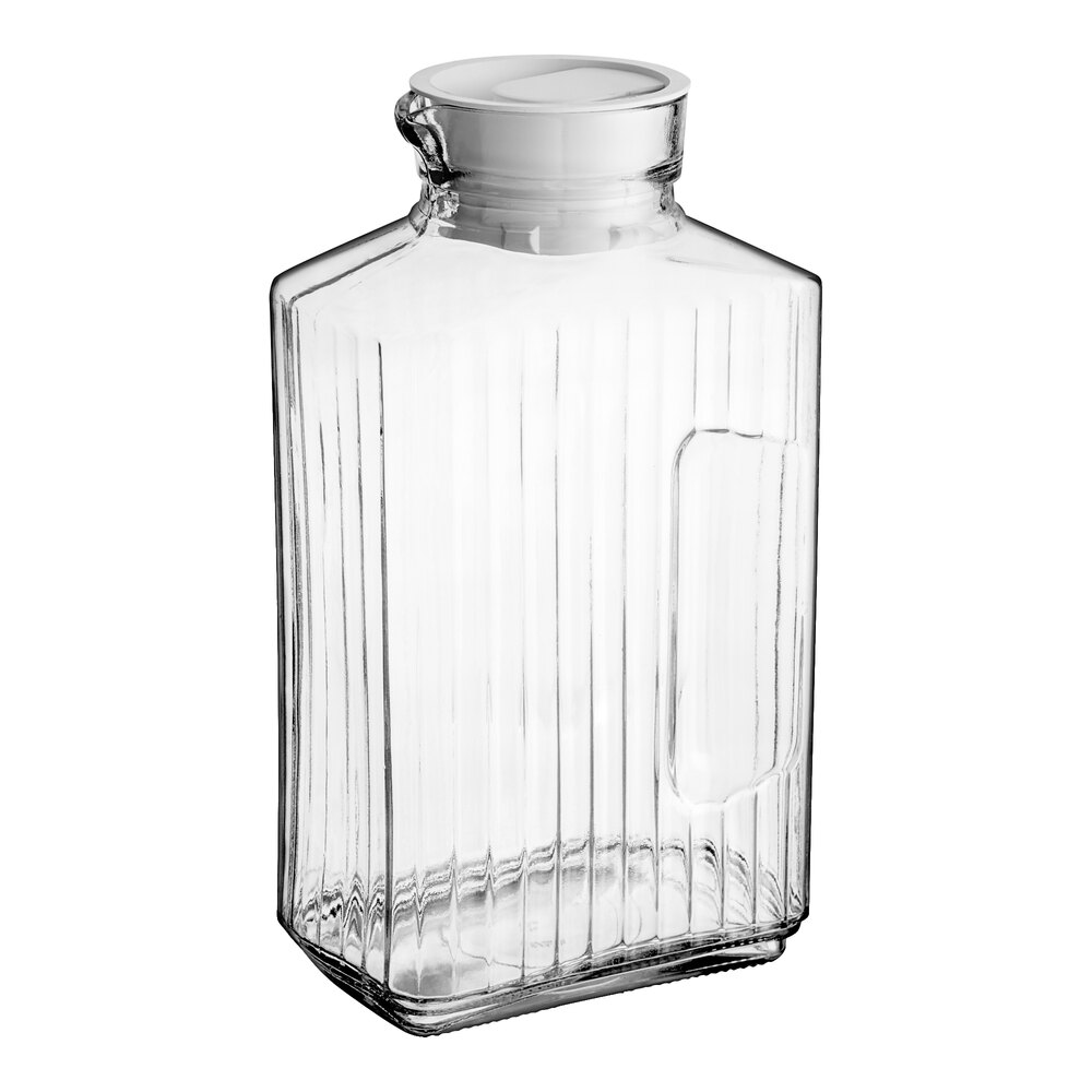 Anchor Hocking 93221AHG17 Bistro 64 oz. Glass Pitcher with Stopper - 4/Case