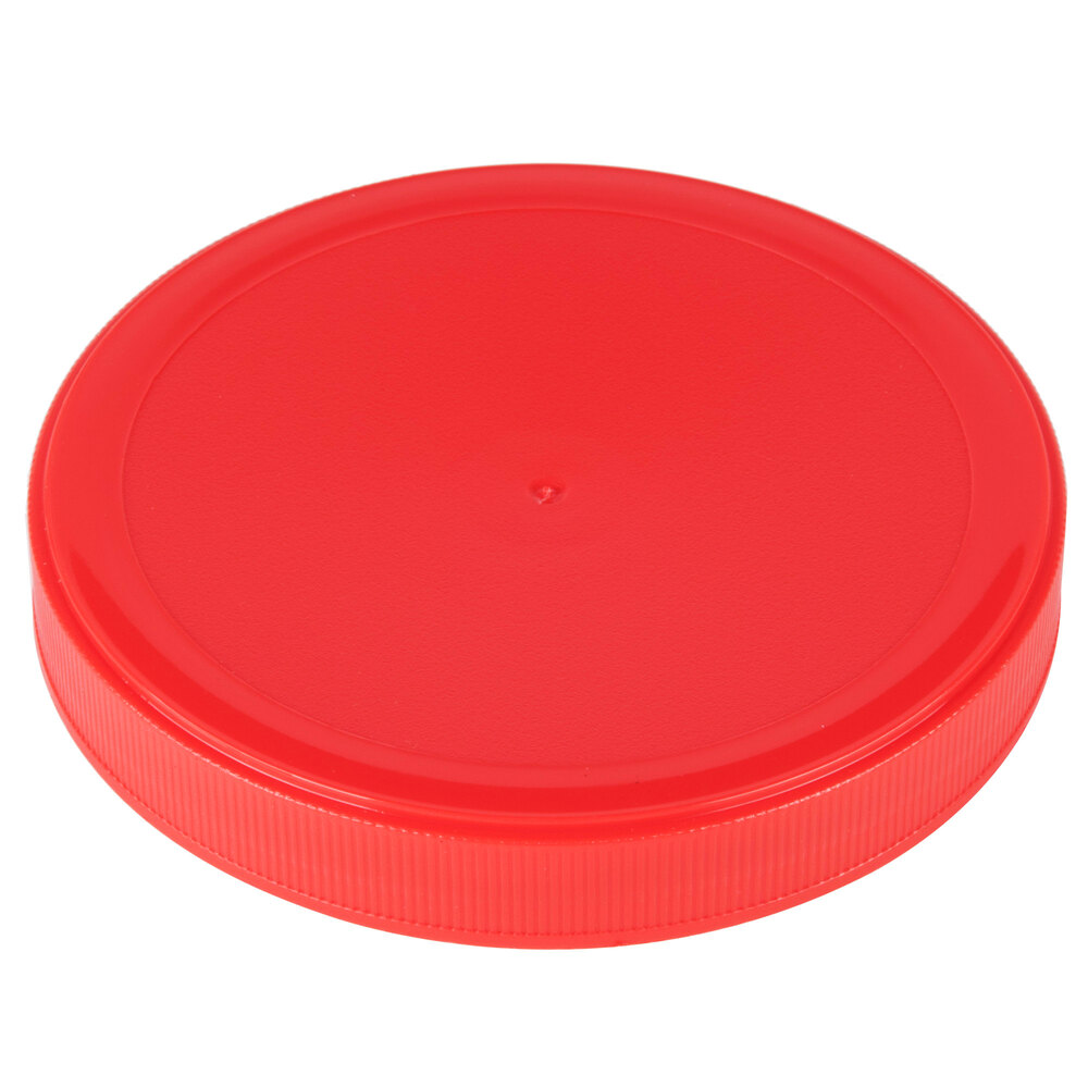 110/400 Red Flat Top Induction-Lined Spice Lid