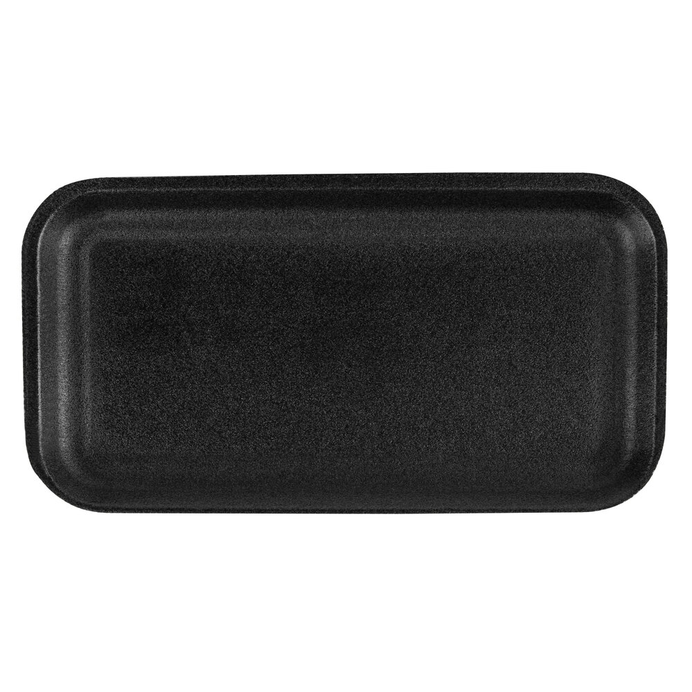 CKF 87817 (#17S) Black Foam Meat Tray 8 1/4" x 4 1/2" x 1/2" - 1,000/Case