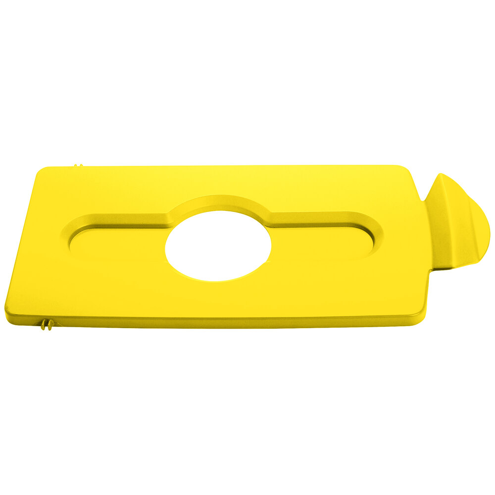 Rubbermaid® 2007881 Slim Jim Recycling Yellow Rectangular Hinged Bottle ...