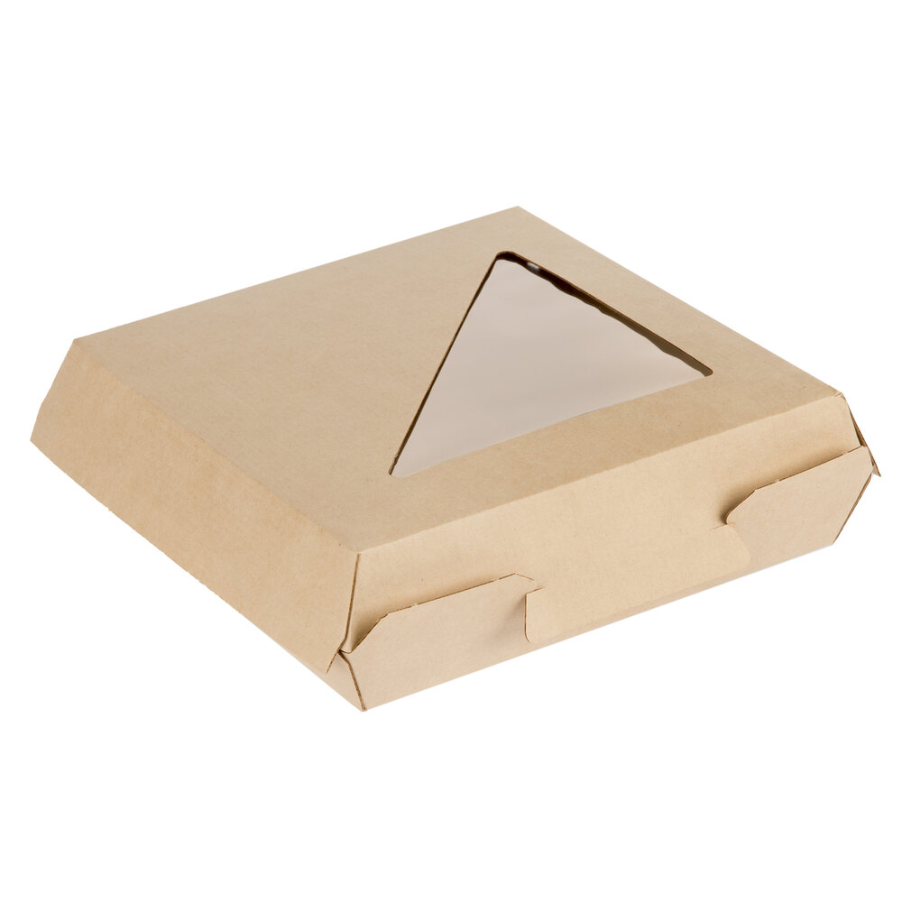 Bagcraft NFN-F663RQVTWF Eco-Flute 6" x 6" x 2" Corrugated Clamshell ...